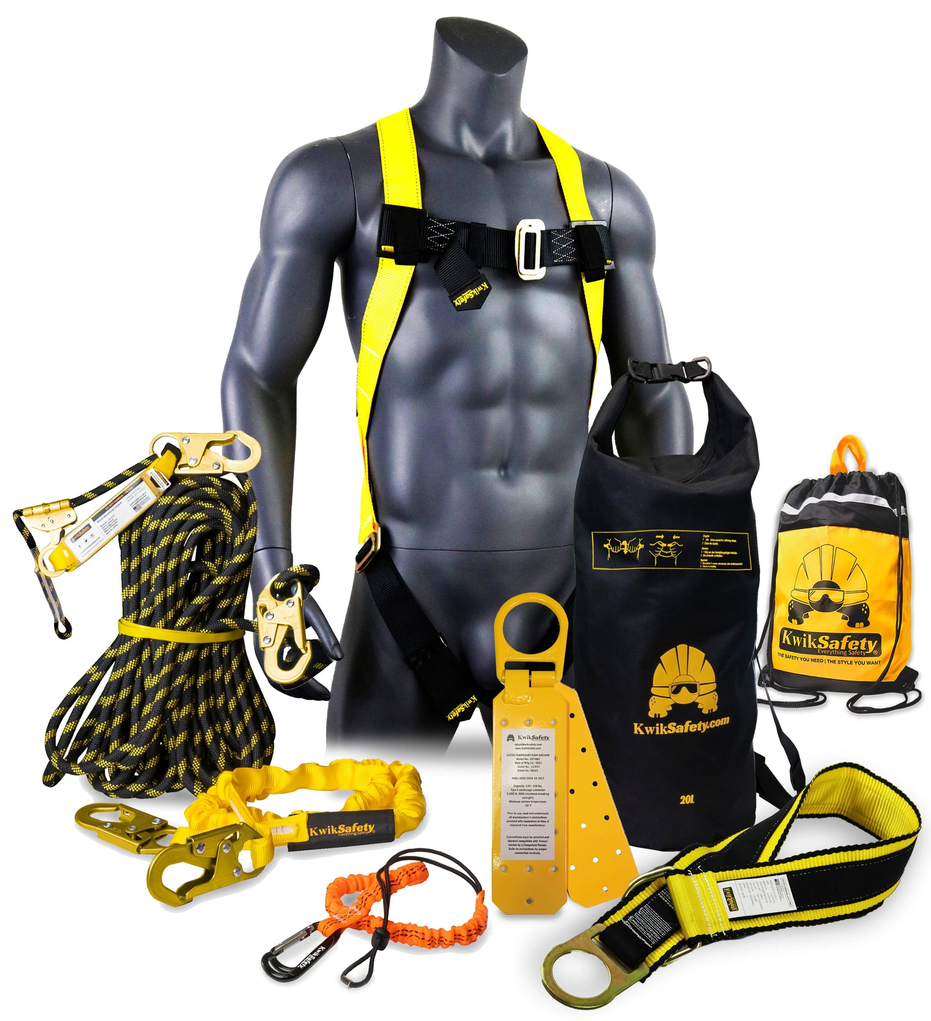 KwikSafety TSUNAMI (50FT) Vertical Lifeline Assembly ANSI OSHA Roofing