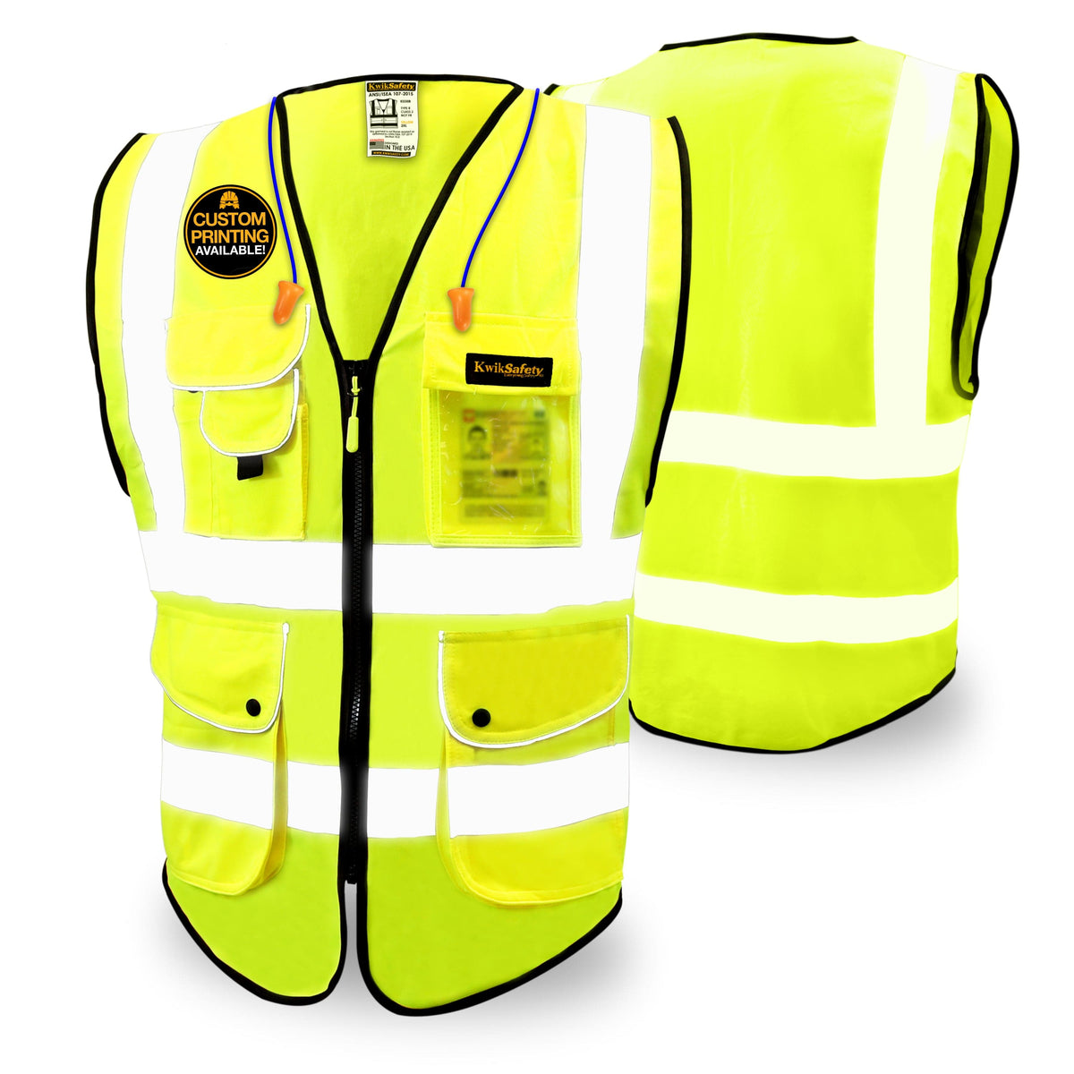 KwikSafety SUPERIOR Safety Vest (9 Pockets) Class 2 ANSI Tested OSHA C