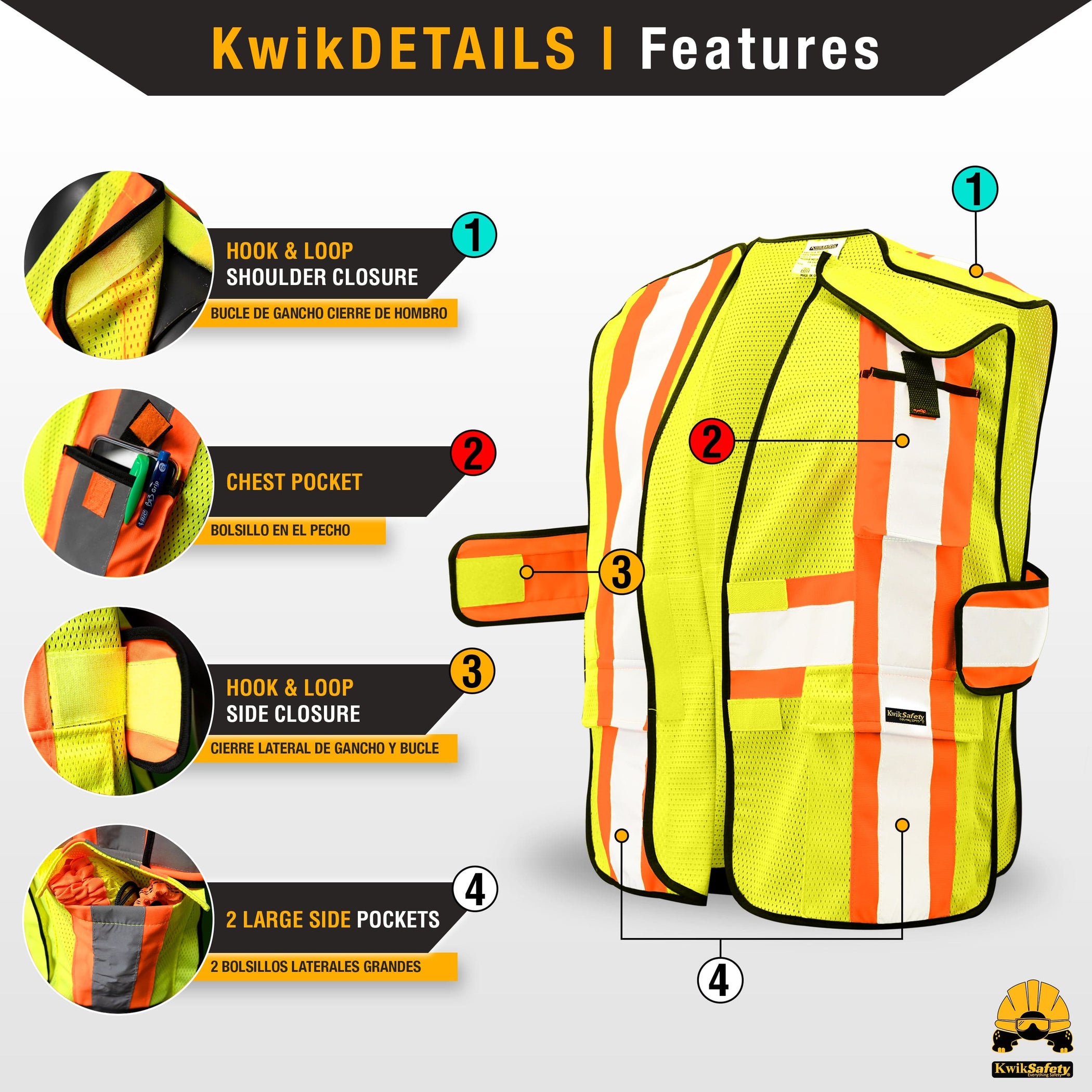 KwikSafety FIRST RESPONDER Hi Vis Reflective Breakaway Class 2 Safety