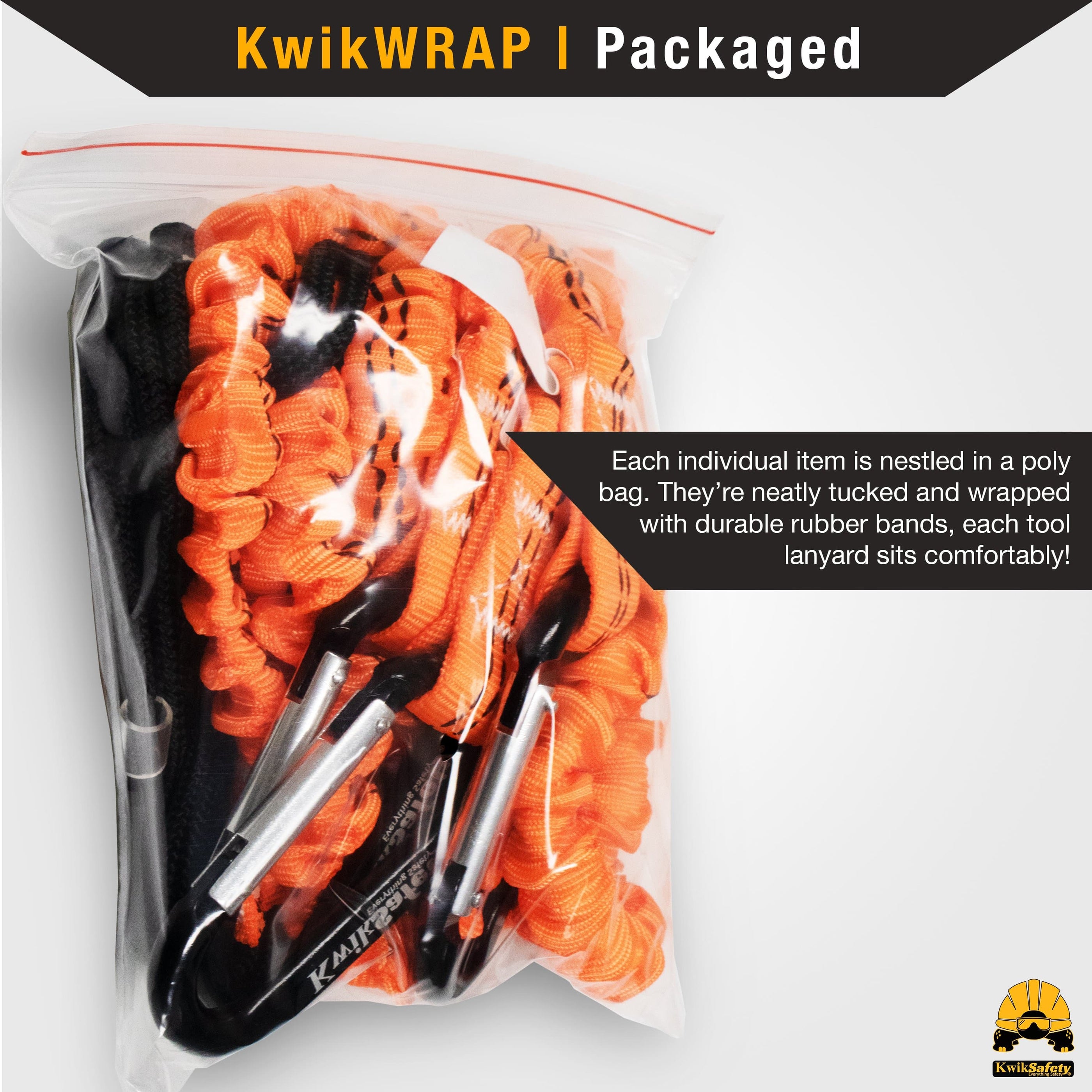 KwikSafety TENTACLE Light Duty Retractable Bungee Tool Lanyard w/ Cara