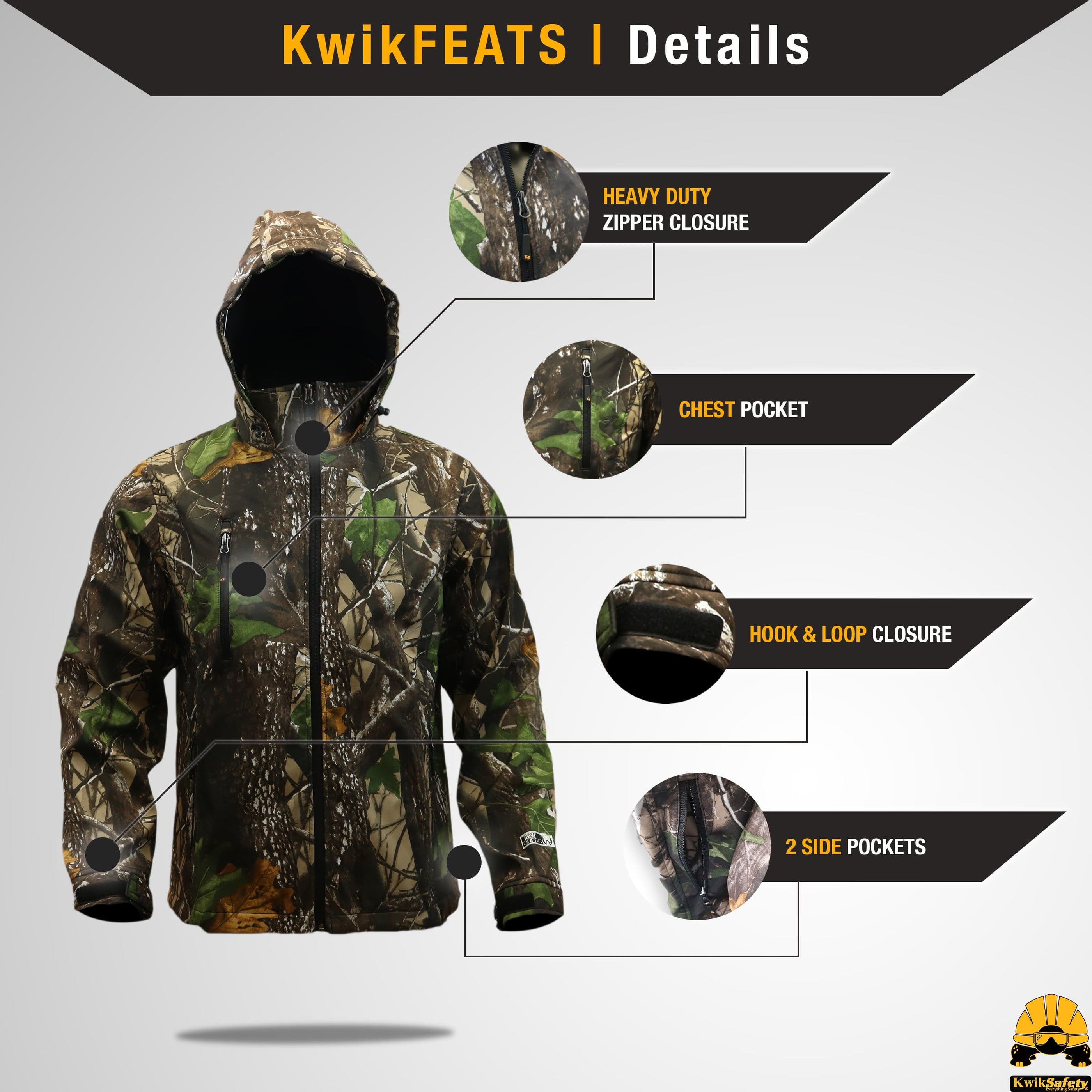 Camouflage Rain Jacket | Wausauwear by KwikSafety