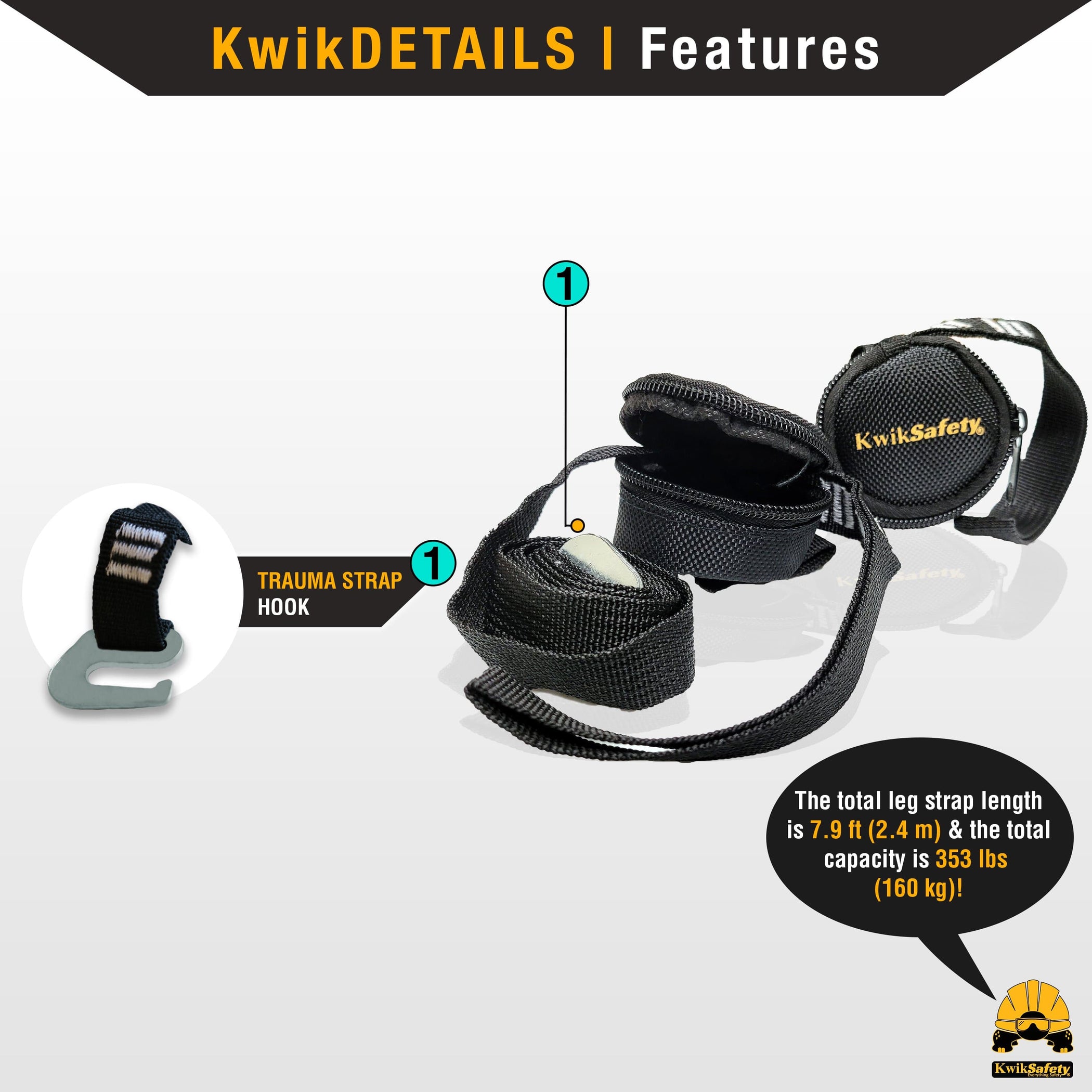 KwikSafety SUPERCELL Safety Harness ANSI Fall Protection Tongue Buckle
